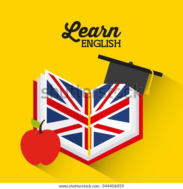 Learn English Design Vector Illustration Eps10 Stock Vector (Royalty ...