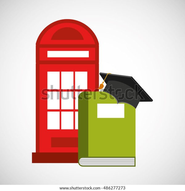 Learn English Education Icons Vector Illustration Stock Vector (Royalty ...