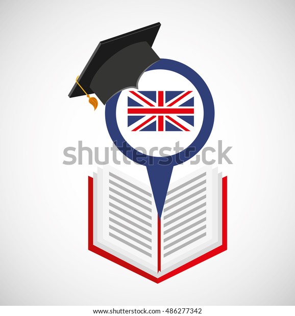 Learn English Education Icons Vector Illustration Stock Vector (Royalty ...