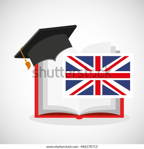 Learn English Education Icons Vector Illustration Stock Vector (Royalty ...