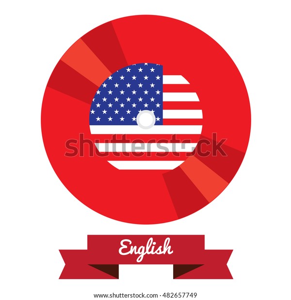 Learn English Graphic Design Isolated Cd Stock Vector (Royalty Free ...