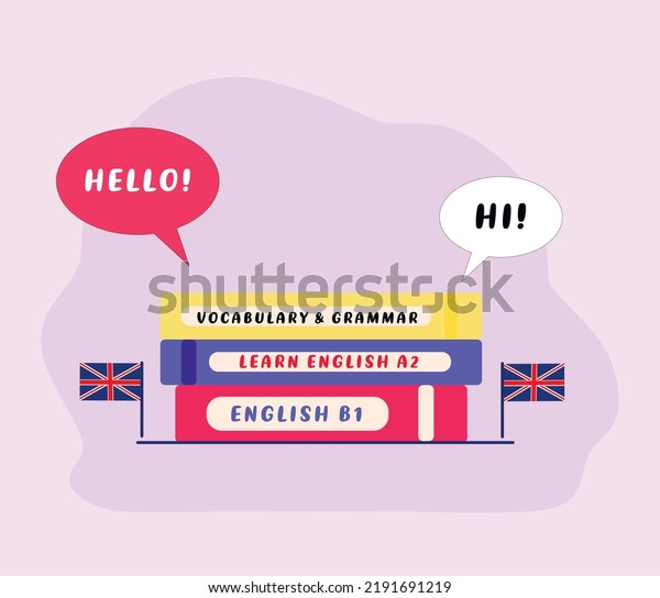 Learn English Study English Language Education Stock Vector (Royalty ...