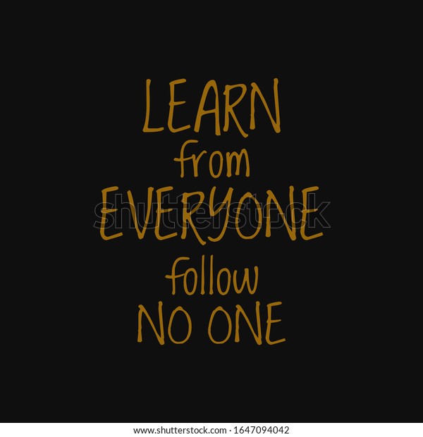 Learn Everyone Follow No One Buddha Stock Vector (Royalty Free ...