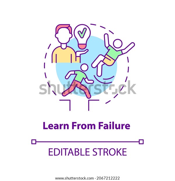 Learn Failure Concept Icon Happiness Mindset Stock Vector (Royalty Free ...