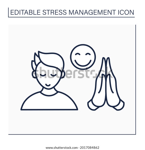 Learn Forgive Line Icon Polite Person Stock Vector (Royalty Free ...