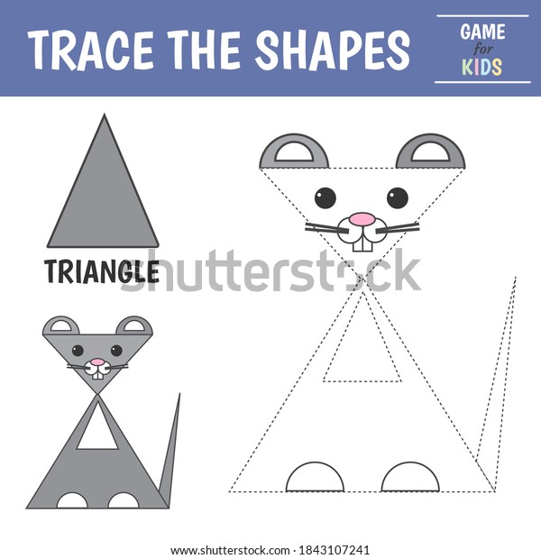Learn Geometric Shapes Triangle Preschool Worksheet: Vector có sẵn ...