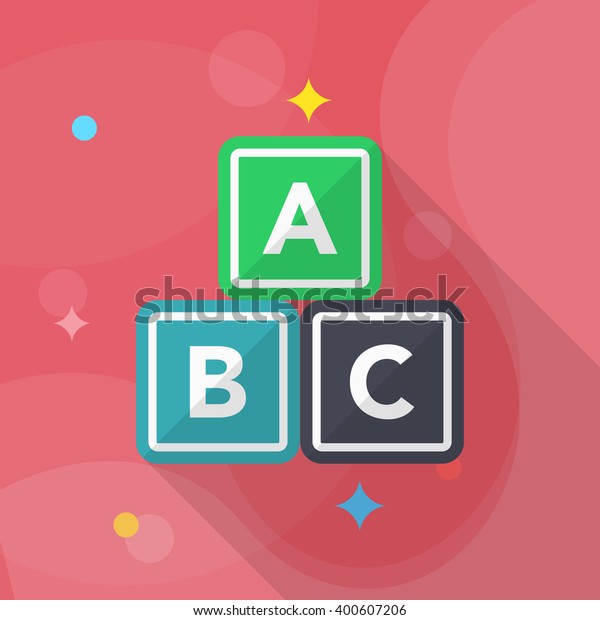 Learn Icon Vector Flat Long Shadow Stock Vector (Royalty Free ...