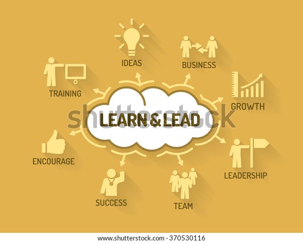Learn Lead Chart Keywords Icons Flat Stock Vector (Royalty Free ...