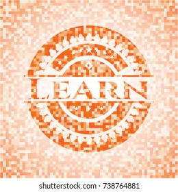 Learn Orange Mosaic Emblem Stock Vector (Royalty Free) 738764881 ...