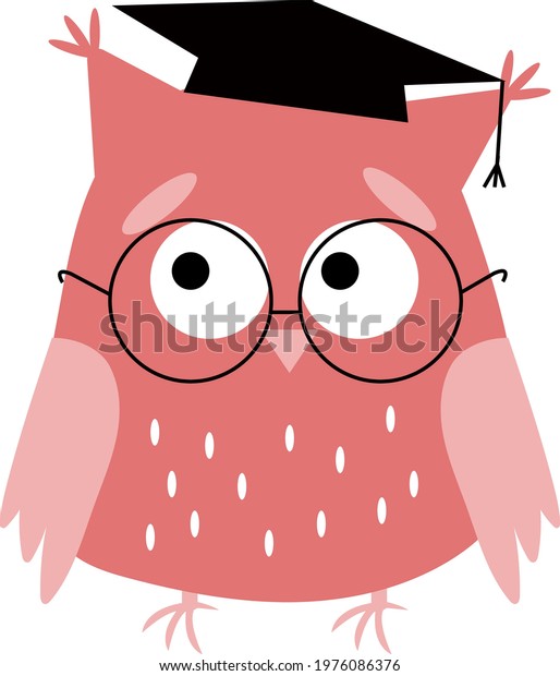 Learned Owl Graduation Cap Stock Vector (Royalty Free) 1976086376 ...