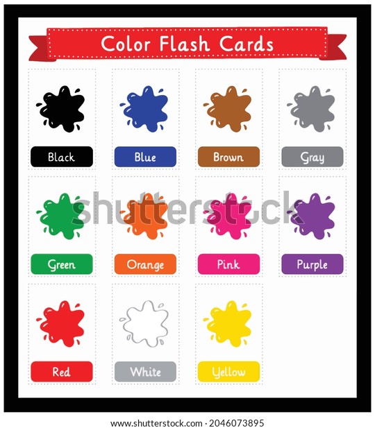 Learning Colors Chart Kids Stock Vector (Royalty Free) 2046073895 ...