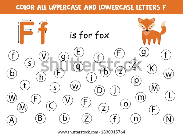 Learning English Alphabet Letters Recognition Color Stock Vector ...