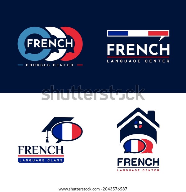 Learning French Language Class Logo Language Stock Vector (Royalty Free ...