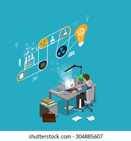 Learning Home Stock Vector (Royalty Free) 304885607