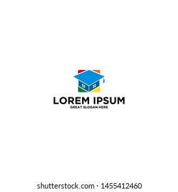 Learning House Vector Logo Template: เวกเตอร์สต็อก (ปลอดค่าลิขสิทธิ์ ...