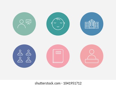 Learning Icon Set Kid Student Teacher: เวกเตอร์สต็อก (ปลอดค่าลิขสิทธิ์ ...