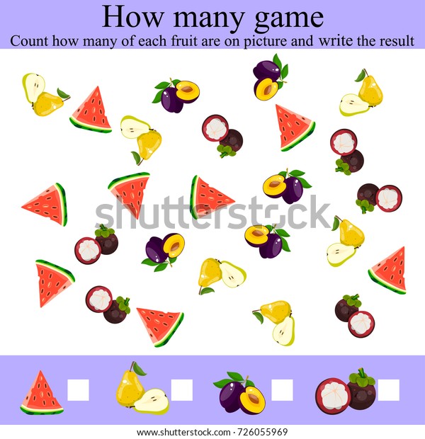 Learning Mathematics Numbers Counting Game Preschool Stock Vector ...