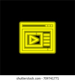 Learning Yellow Glowing Neon Ui Ux Stock Vector (Royalty Free ...