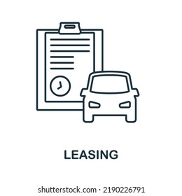 Leasing Line Icon Monochrome Simple Leasing Stock Vector (Royalty Free ...