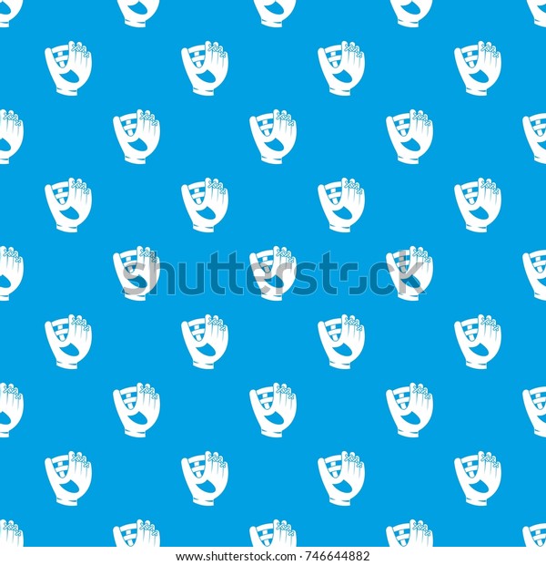 Leather Baseball Glove Pattern Repeat Seamless Stock Vector (Royalty ...