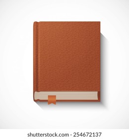 Leather Cover Book Template Isolated Vector Stock Vector (Royalty Free ...