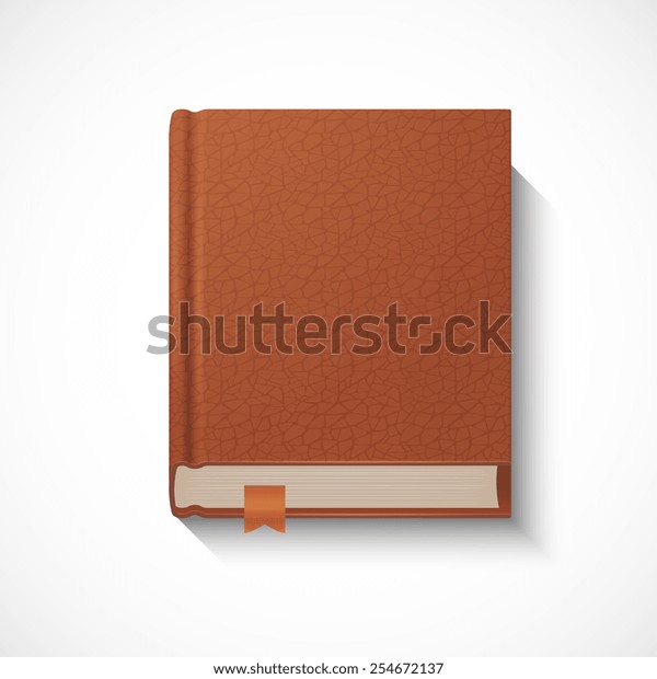 Leather Cover Book Template Isolated Vector Stock Vector (Royalty Free ...