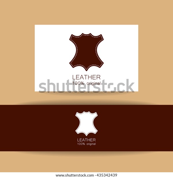 Logo de cuero. Presentación de identidad.: vector de stock (libre de ...