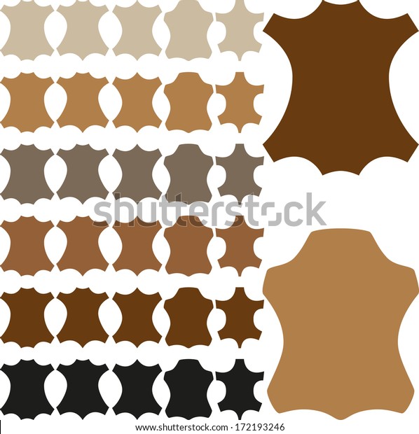 Leather Sign Different Shapes Colors Vector Stock Vector (Royalty Free ...
