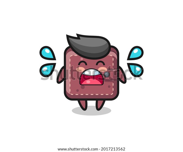 Leather Wallet Cartoon Illustration Crying Gesture Stock Vector ...