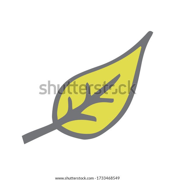 Leave Cartoon Style Cute Background Seasonal Stock Vector (Royalty Free ...