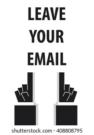 Leave You Email Typography Vector Stock Vector (Royalty Free) 408808795 ...