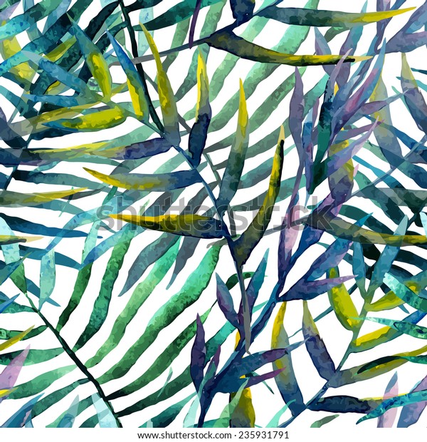 Leaves Background Watercolor Stock Vector (Royalty Free) 235931791