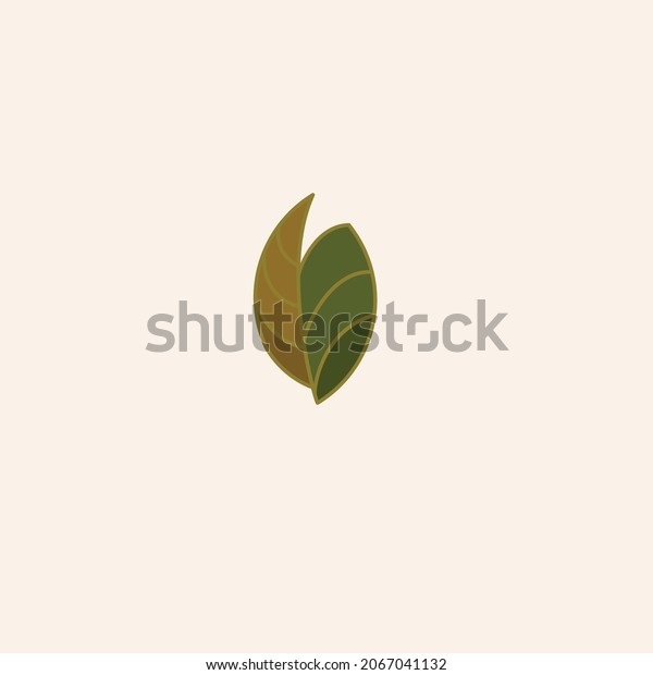 Leaves Design Logo Simple Illustration Vector Stock Vector (Royalty ...