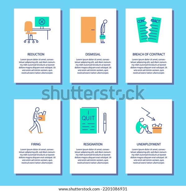 Leaving Work Flyer Templates Set Place Stock Vector (Royalty Free ...