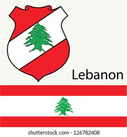Lebanon National Emblem Flag Stock Vector (Royalty Free) 608125151