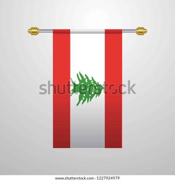 Lebanon Hanging Flag Stock Vector (Royalty Free) 1227924979 | Shutterstock