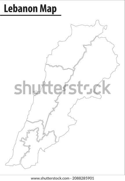 Lebanon Map Illustration Vector Detailed Lebanon Stock Vector (Royalty ...