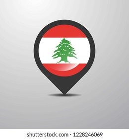 Lebanon Map Pin Stock Vector (Royalty Free) 1228246069 | Shutterstock