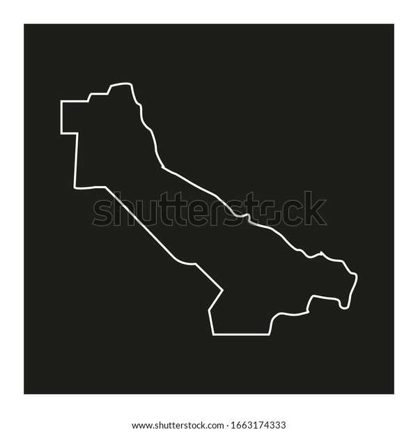 Lebap Welayaty Region Map Turkmenistan Country Stock Vector (Royalty ...
