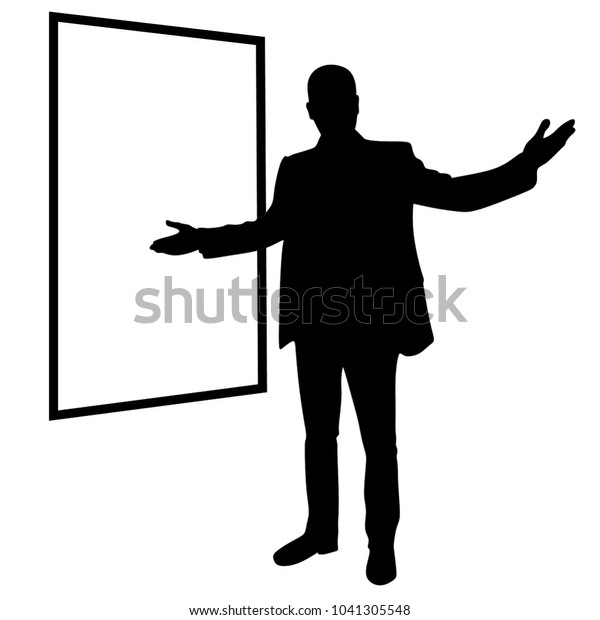 Lecturer Teacher Silhouette Stock Vector (Royalty Free) 1041305548 ...
