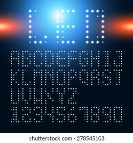 Led Alphabetic Fonts Numbers: vector de stock (libre de regalías ...