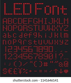 Led Digital Alphabet Numbers Set Led Stock Vector (Royalty Free ...