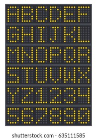 Led Digital Font Numbers Display Board Stock Vector (Royalty Free ...