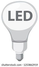 Led Light Bulb Illustration Stock Vector (Royalty Free) 1253862919 ...