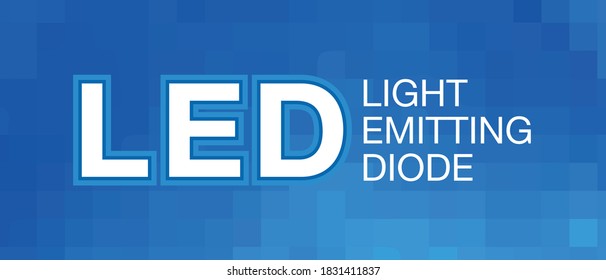 Led Light Emitting Diode Acronym Banner Stock Vector (Royalty Free ...