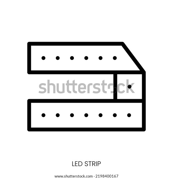 Led Strip Icon Line Art Style Stock Vector (Royalty Free) 2198400167 ...