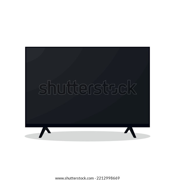 Led Tv On Legs Back View Stock Vector (Royalty Free) 2212998669 ...