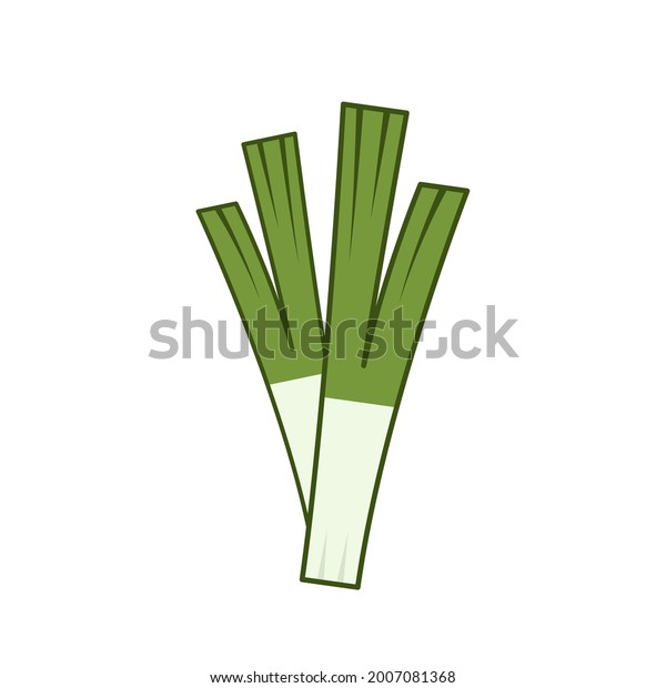 Leek Logo Design Leek Cartoon Icon Stock Vector (Royalty Free ...