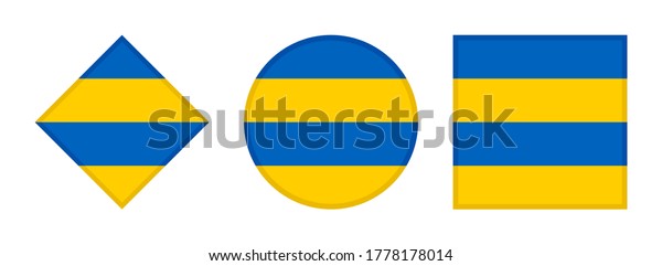 Leeuwarden Flag Icon Set Isolated On Stock Vector (Royalty Free ...