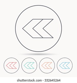 Left Arrow Icon Previous Sign Back: vector de stock (libre de regalías ...
